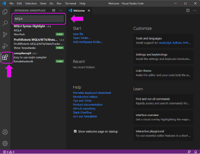 Visual Studio Code をMQL4のエディタとして使う