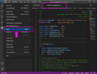 Visual Studio Code をMQL4のエディタとして使う
