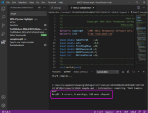 Visual Studio Code をMQL4のエディタとして使う