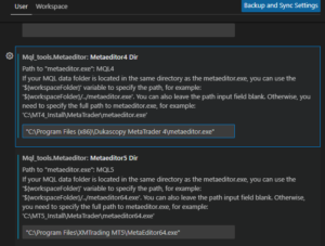 Visual Studio Code による MQL5 の開発環境を設定